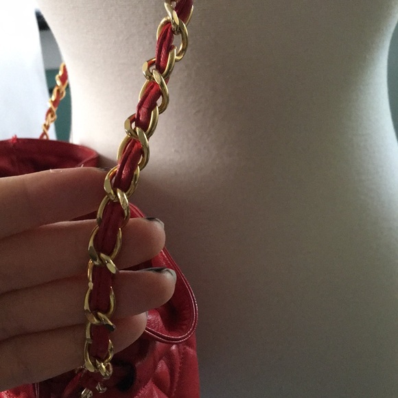 CHANEL | Bags | Chanel Vintage Cc Tassel Red Quilted Bucket Bag | Poshmark